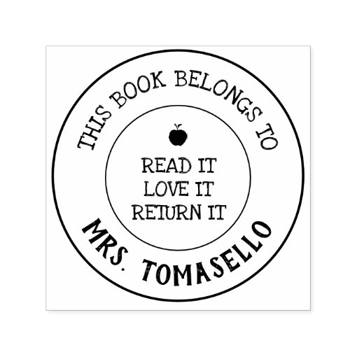TEACHER This Book Belongs To Personalized Self-inking Stamp | Zazzle