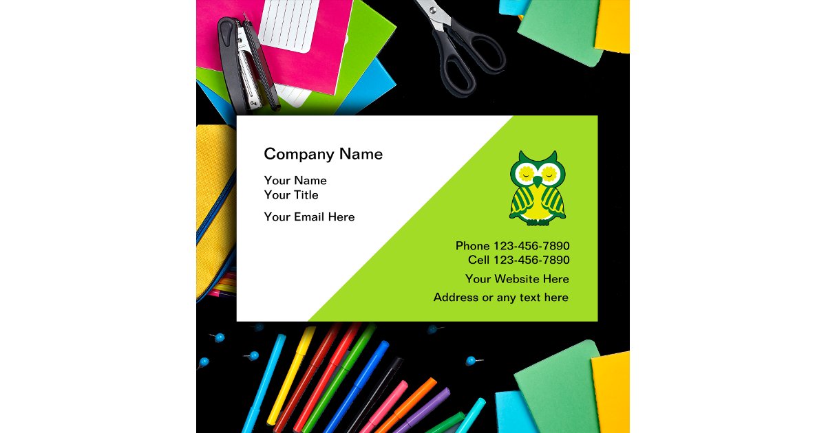 Teacher Tutor Business Cards | Zazzle