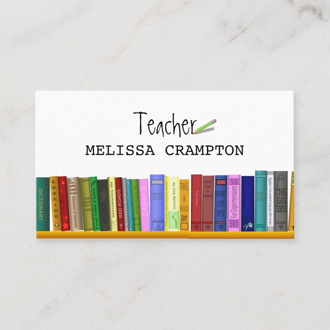 Teacher | Tutor HomeSchool Education Business Card | Zazzle