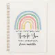Teacher watercolor rainbow cute modern planner | Zazzle