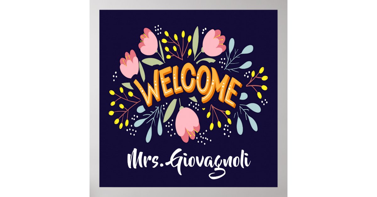 Teacher Welcome Poster | Zazzle.com