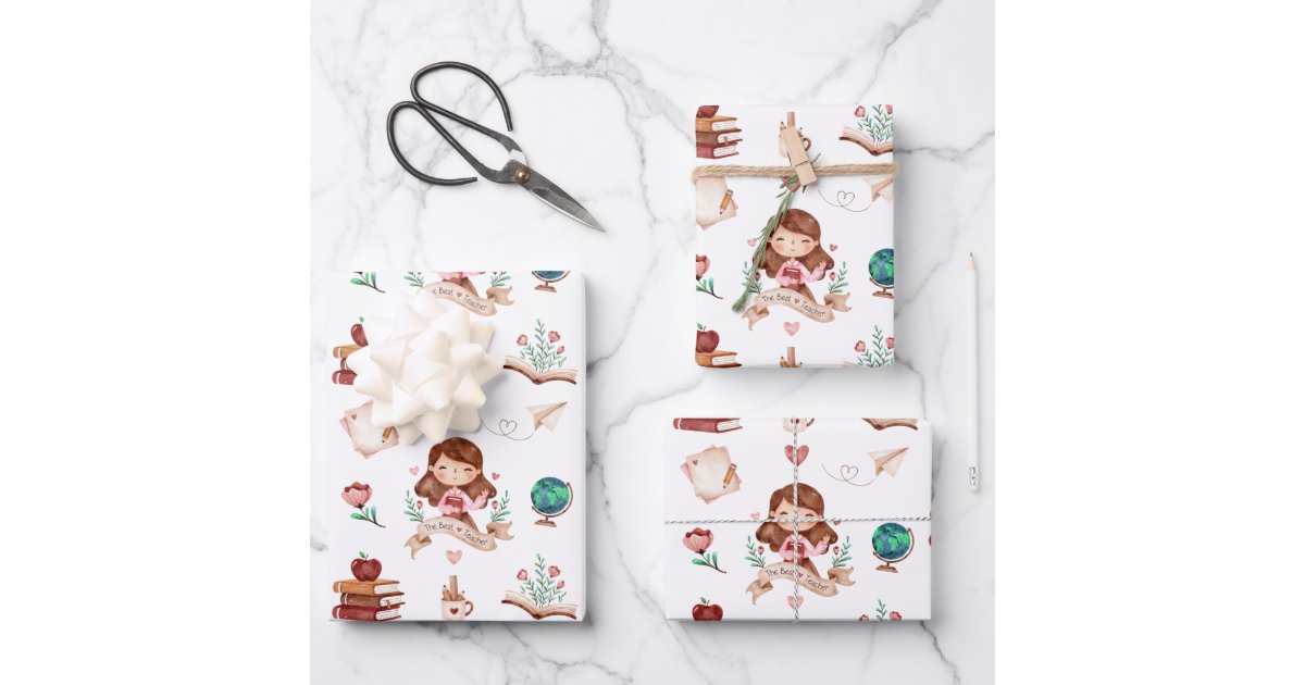 Teacher Wrapping Paper Sheets | Zazzle