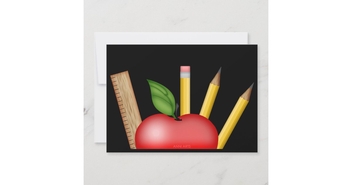 Teacher's Apple Postcard | Zazzle