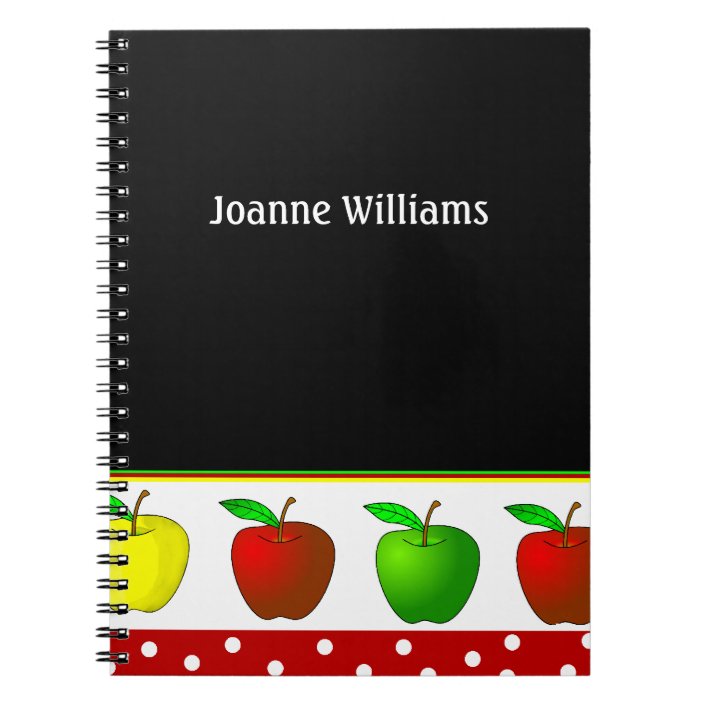 Teacher's Apples Notebook | Zazzle