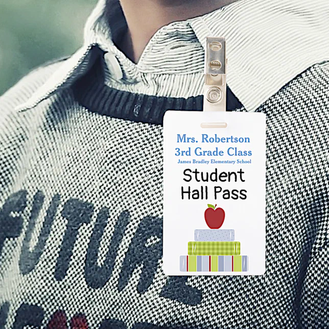 Teachers Bathroom Hall Pass Badge Zazzle