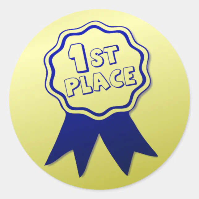 Teacher's Blue Ribbon Award Stickers | Zazzle