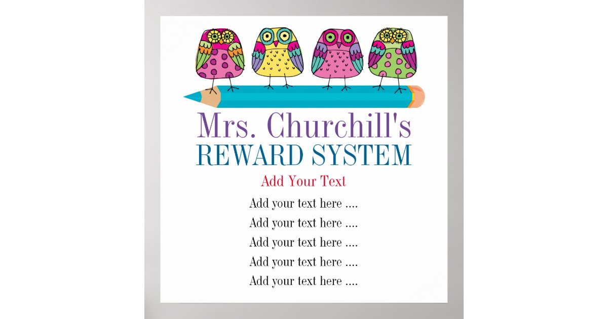 Teacher's Classroom Rules / REWARDS / Management Poster | Zazzle