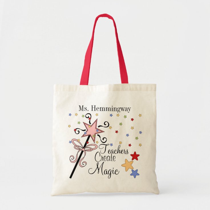 Teachers Create Magic Revised Tote Bag | Zazzle