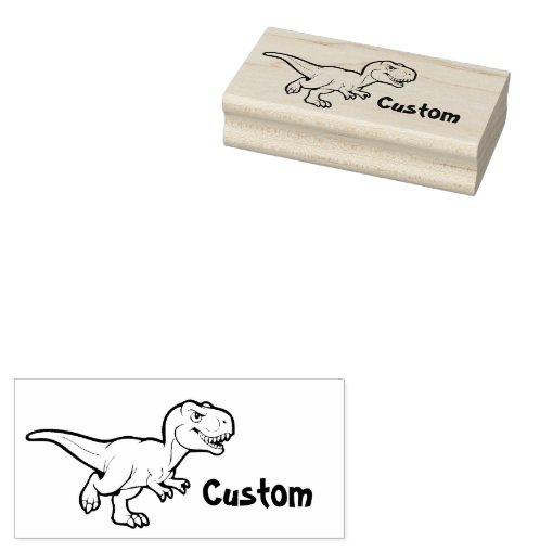 Teacher's customizable stamp - Cartoon T-Rex | Zazzle