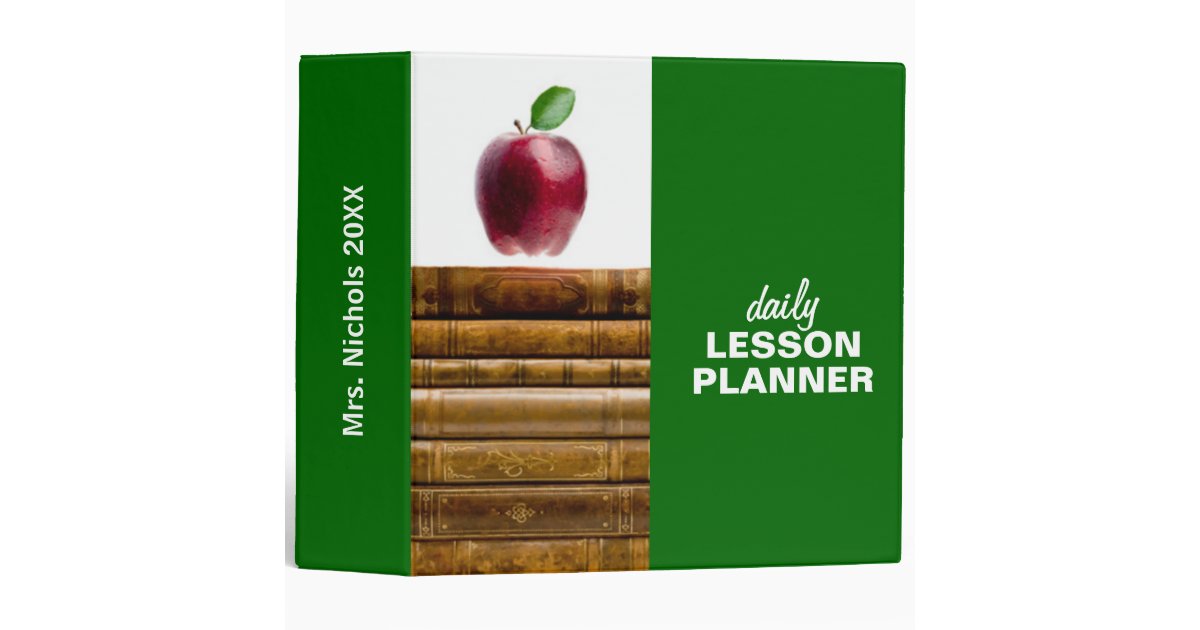 Teacher's Daily Lesson Planner Binder | Zazzle
