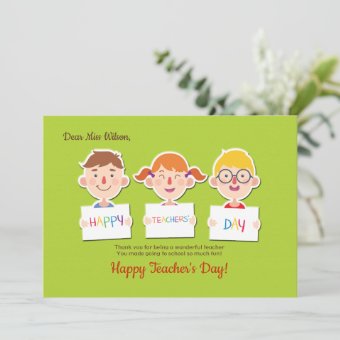 Teacher's Day Greeting Card | Zazzle