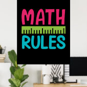 Teacher's Day Math Rules Poster | Zazzle