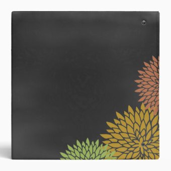 Teacher's Floral Chalkboard Custom Binder | Zazzle