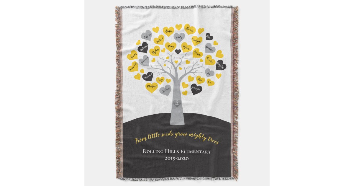 TEACHERS GRADUATION CLASS STUDENT GIFT Memory Throw Blanket | Zazzle