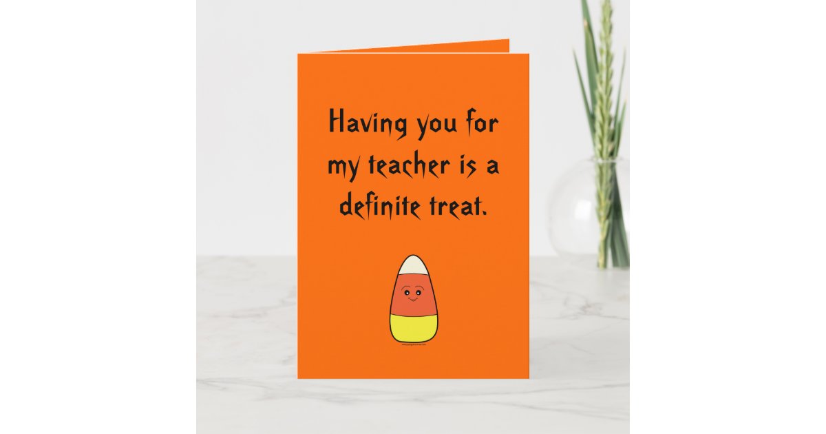Teacher's Halloween Card | Zazzle