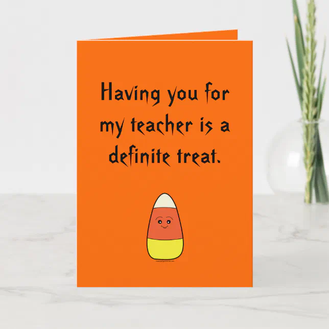 Teacher's Halloween Card | Zazzle