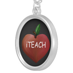 Teacher's Heart Apple Necklace | Zazzle