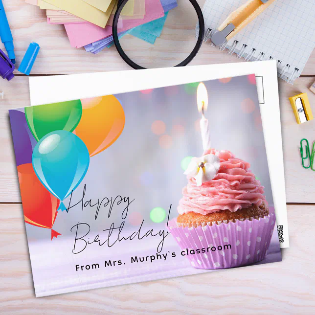Teacher's Kids Birthday Postcard | Zazzle