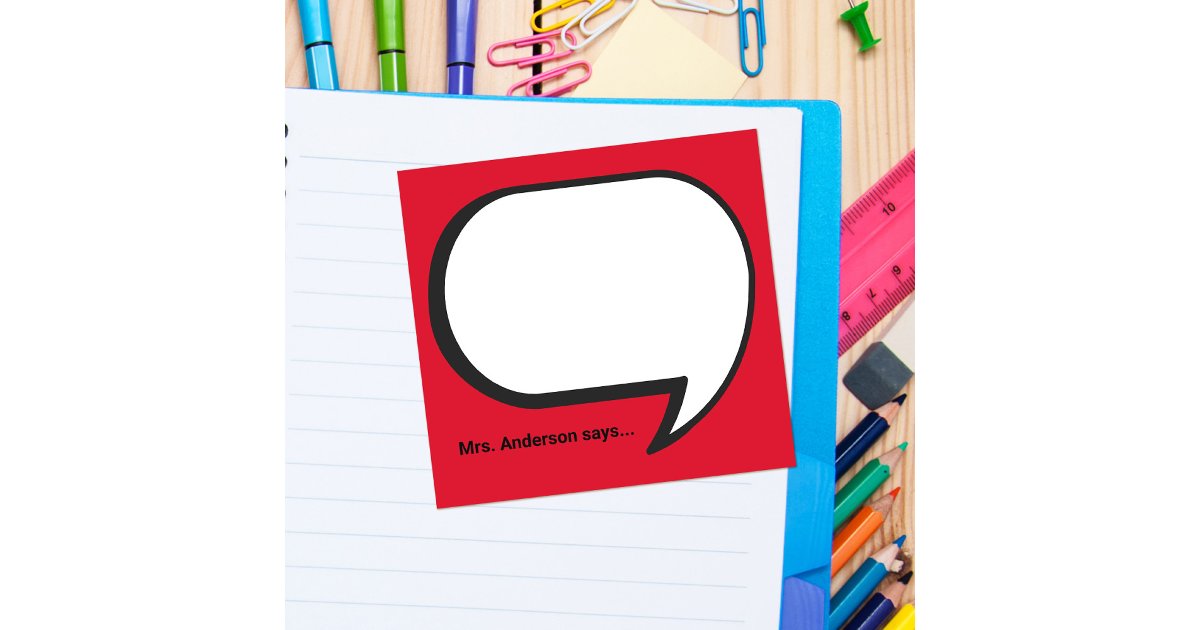 Teacher's Personalized thinking bubble Post-it Notes | Zazzle