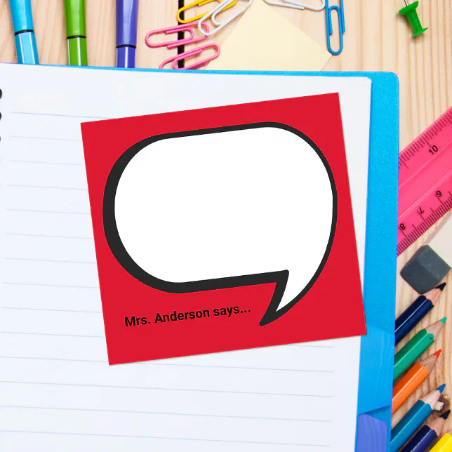 Teacher's Personalized thinking bubble Post-it Notes | Zazzle