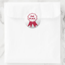 Teacher's Red Ribbon Award Stickers | Zazzle