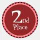 Teacher's Red Second Place Award Stickers | Zazzle