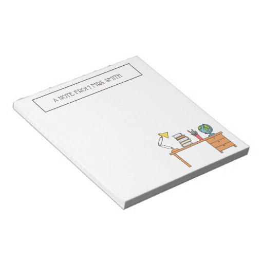 Teacher's School Classroom Desk Note From | Zazzle