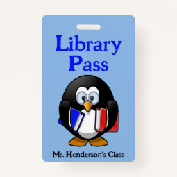 Teachers School Library Hall Pass Badge | Zazzle