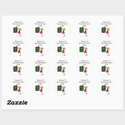 Teacher's Welcome Back To School Class Stickers | Zazzle
