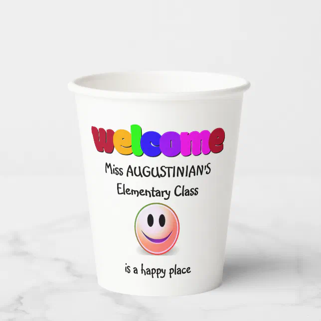 Teachers Welcome Paper Cups | Zazzle