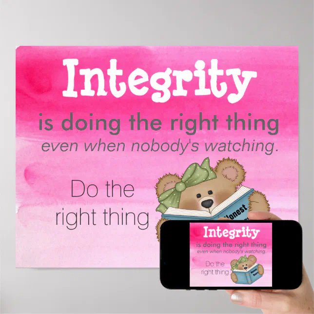 Teaching Integrity Poster | Zazzle