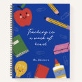 Teaching is a Work of Heart Personalized Teacher Notebook | Zazzle