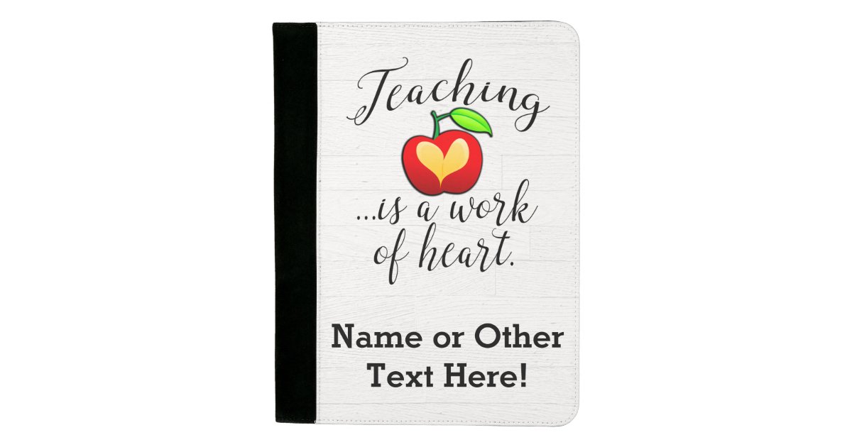 Teaching is a Work of Heart Teacher Appreciation Padfolio | Zazzle