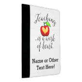 Teaching is a Work of Heart Teacher Appreciation Padfolio | Zazzle