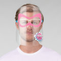 Teaching is my Super Power Superhero Pink Face Shield | Zazzle