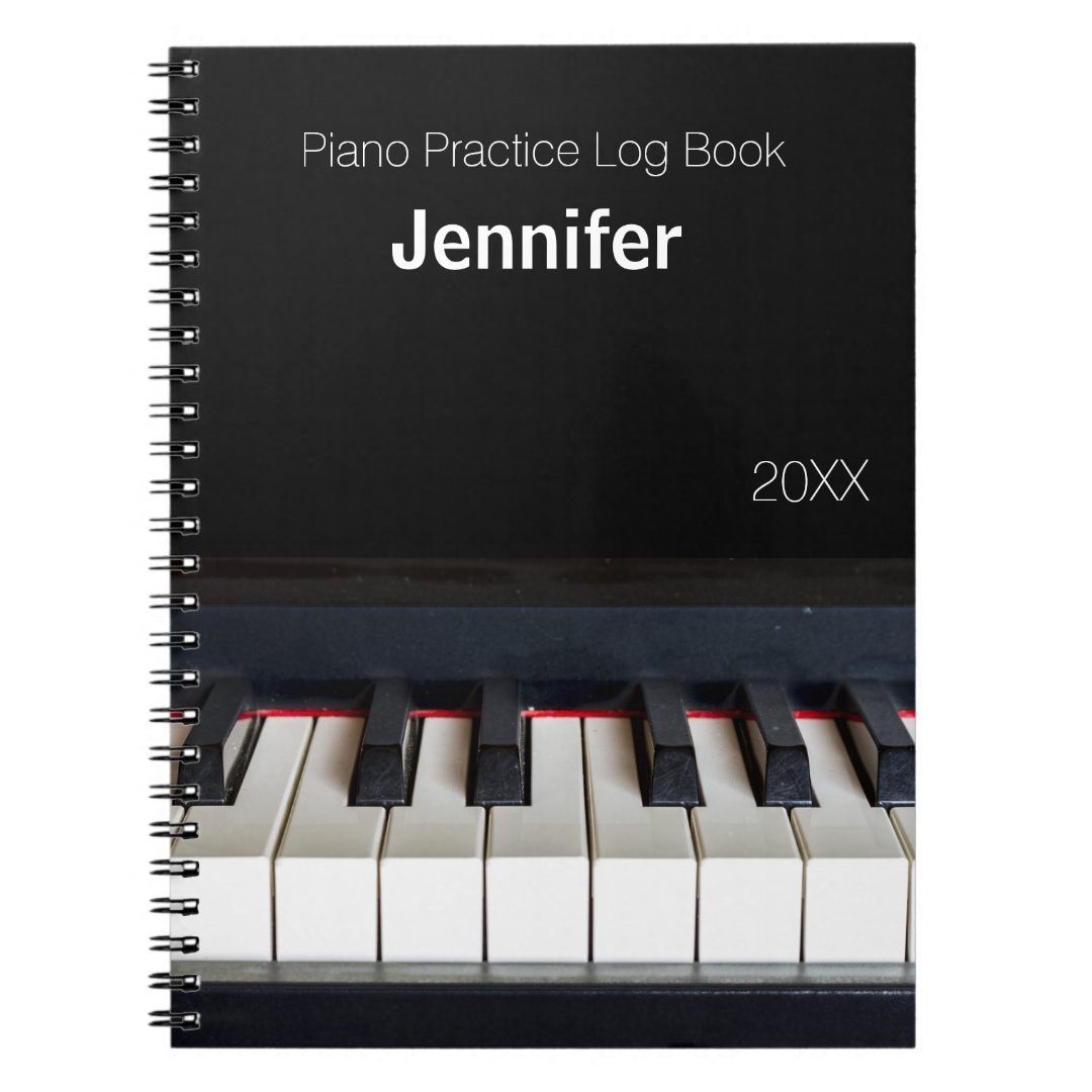 Teaching Piano, Piano Practice Log Book | Zazzle