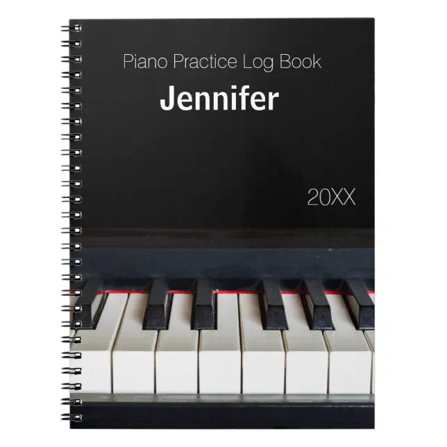 Teaching Piano, Piano Practice Log Book | Zazzle