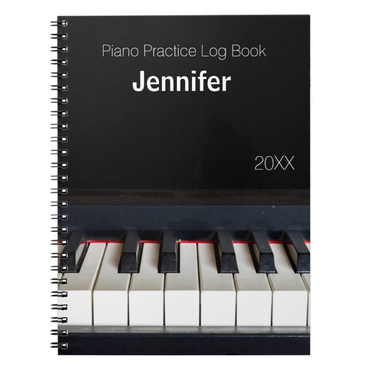 Teaching Piano, Piano Practice Log Book | Zazzle