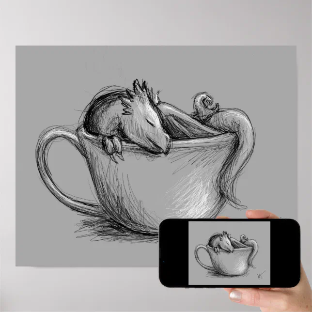 Teacup Dragon Poster | Zazzle