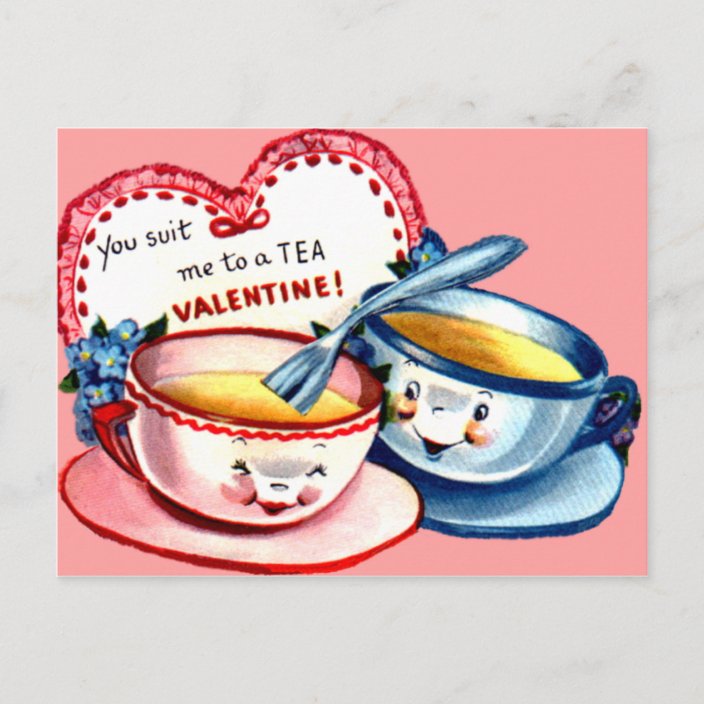 Teacup Valentine Holiday Postcard | Zazzle.com