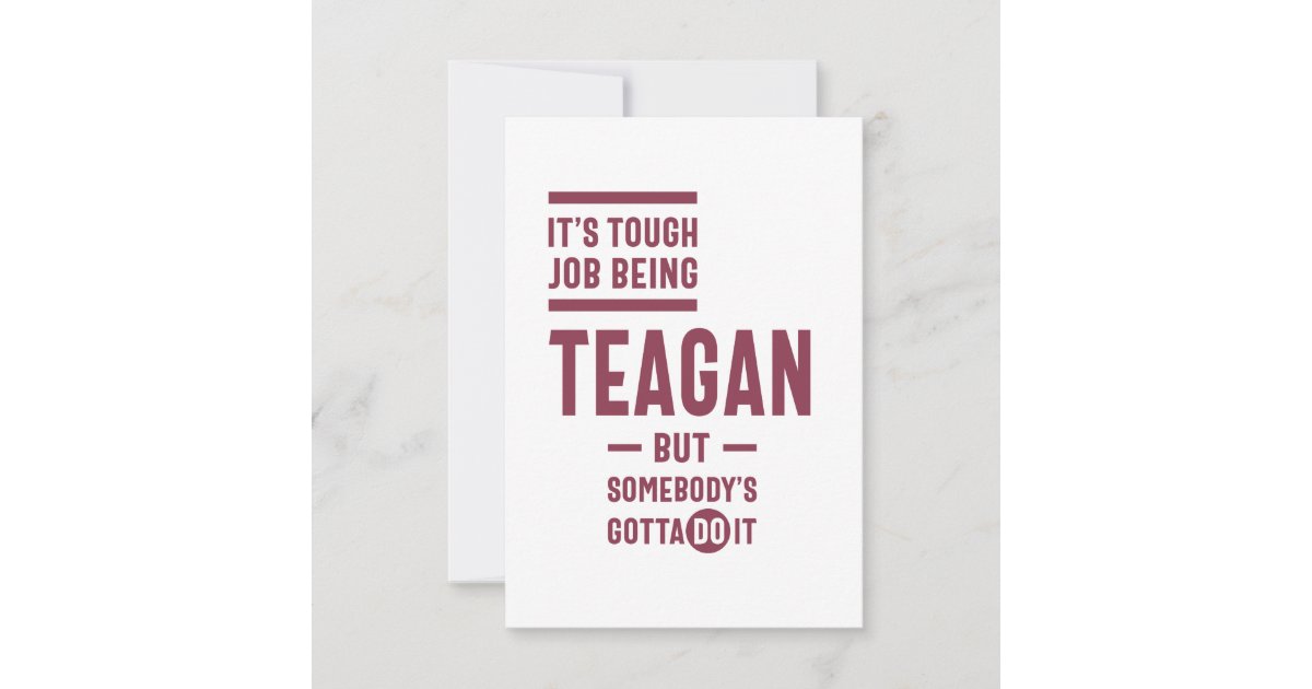 Teagan Personalized Name Birthday Gift RSVP Card | Zazzle