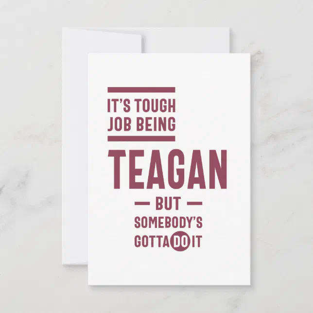 Teagan Personalized Name Birthday Gift RSVP Card | Zazzle