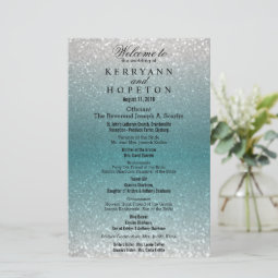 Teal and Glitter - Program | Zazzle