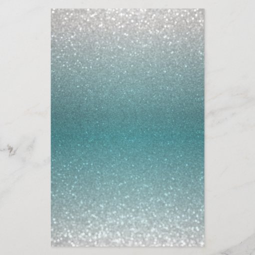 Teal and Glitter - Program | Zazzle