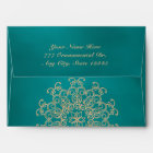 Gold and Teal Indian Style Envelope | Zazzle.com