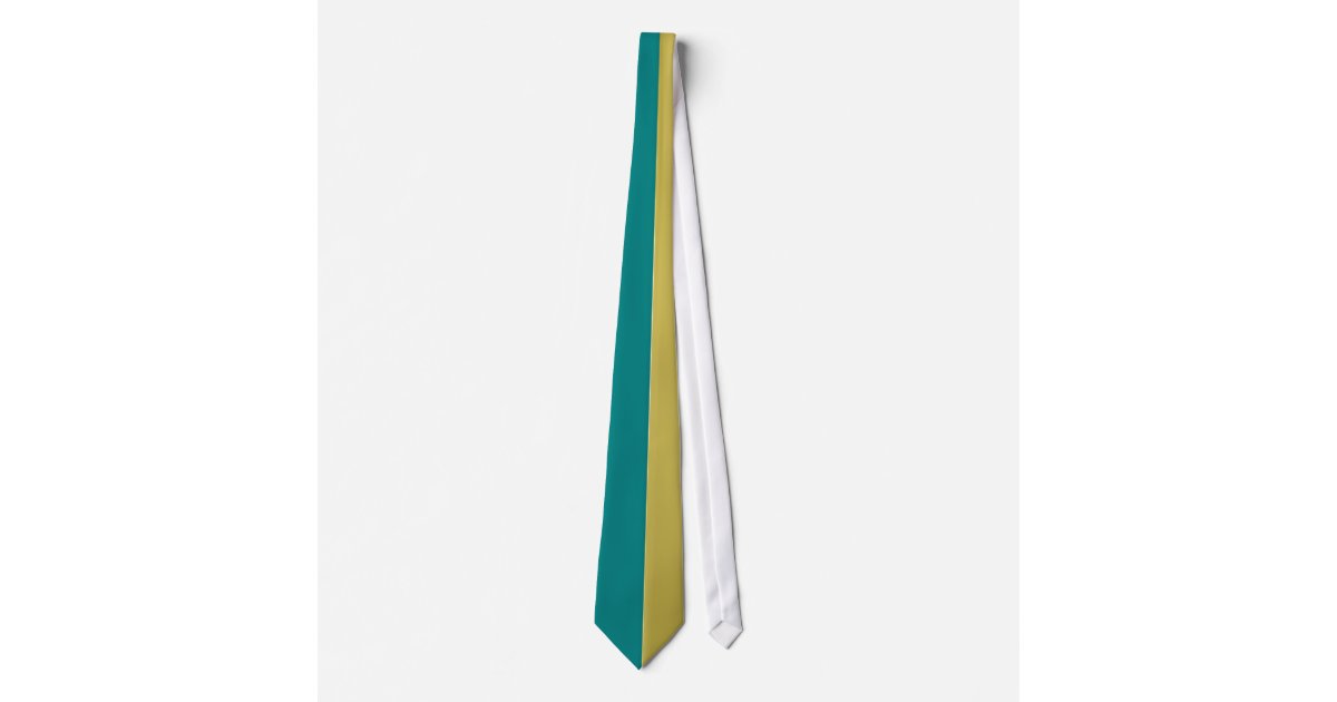 Teal and Gold Tie | Zazzle