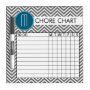 Teal and Gray Chevron Pattern Chore Chart Dry-Erase Board | Zazzle