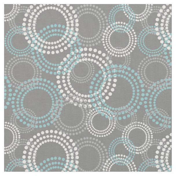 Teal Polka Dot Fabric | Zazzle