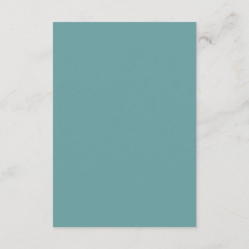 Teal and Gray Elegant Wedding Reception Enclosure Card | Zazzle