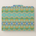 Teal And Green Patterned File Folder | Zazzle